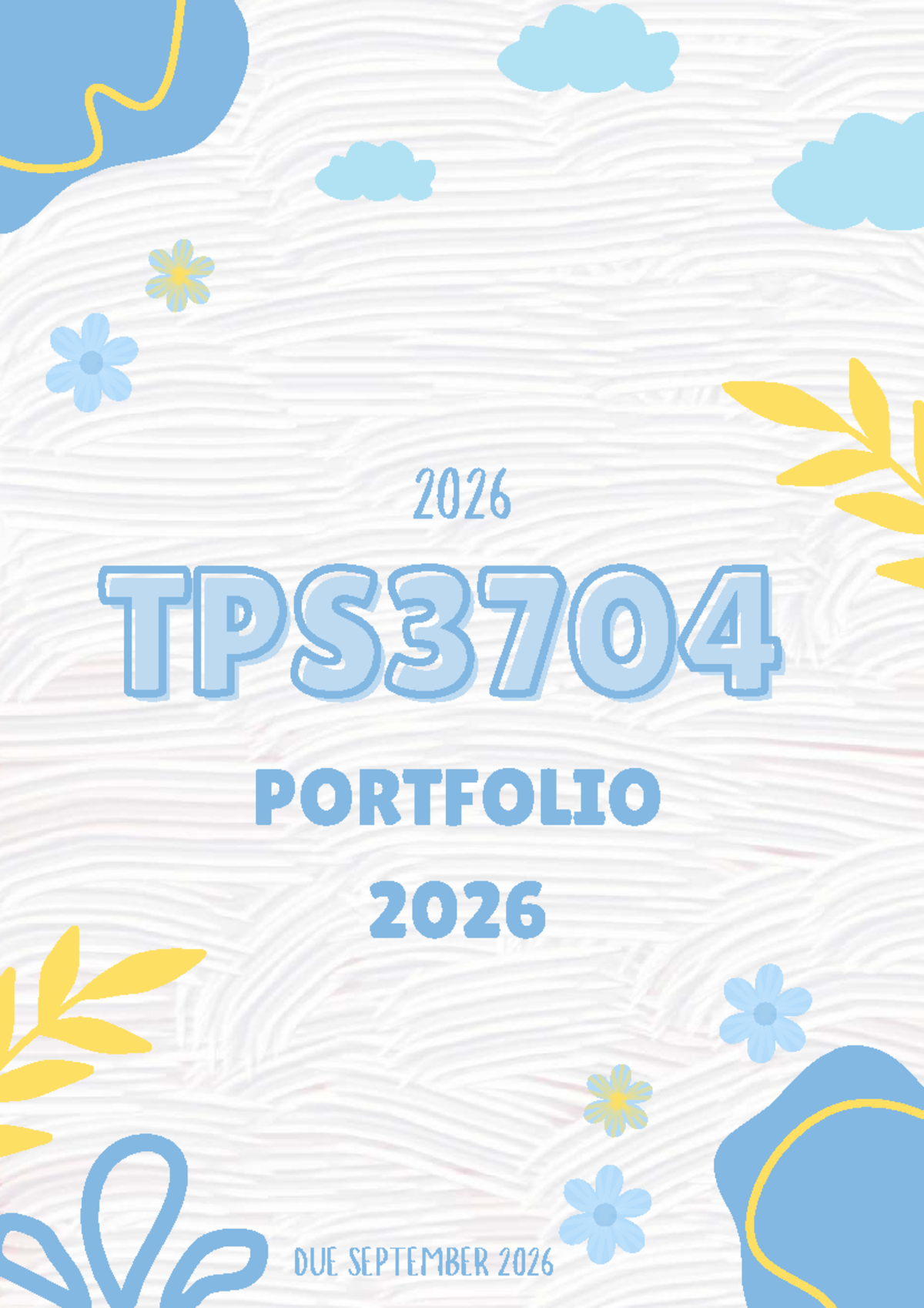 TPS3704 Portfolio Declaration Form - Due September 2026 - Studocu