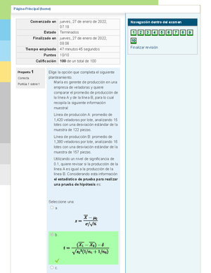 EA6. Herramientas estadísticas Examen - Estadística inferencial v Elizabeth Gutierrez Ortiz ...