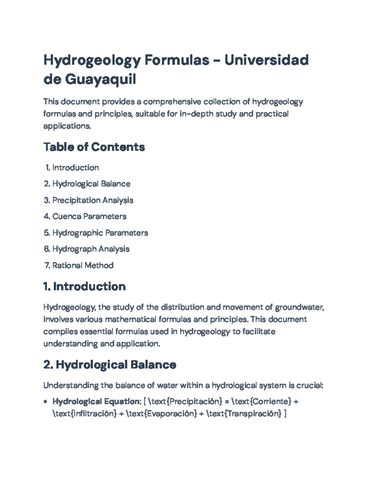 Hydrogeology Formulas - Essential Principles and Applications ...