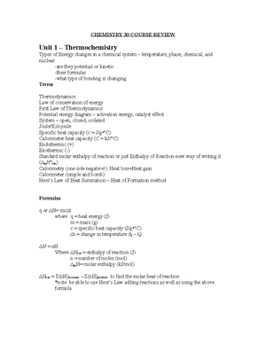 Chem101 - Formula & Data Sheet - CHEM 101 Formula Data Sheet 1A 8A (1) (18) 1 2 1 H 4 Atomic ...