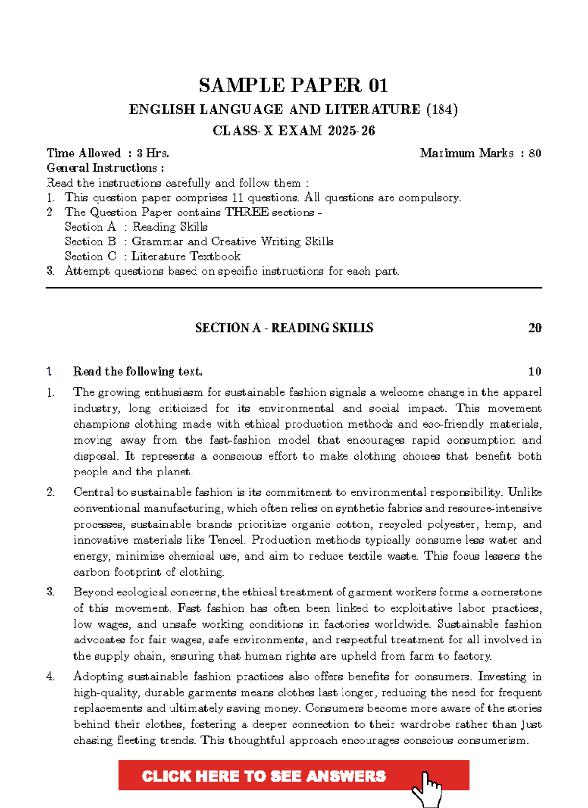NODIA APP Sample Paper 01 - English Language and Literature (184) Exam ...