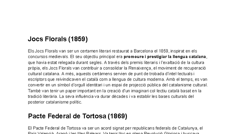 Glossari Tema 4: Paraules Clau del Catalanisme - Studocu
