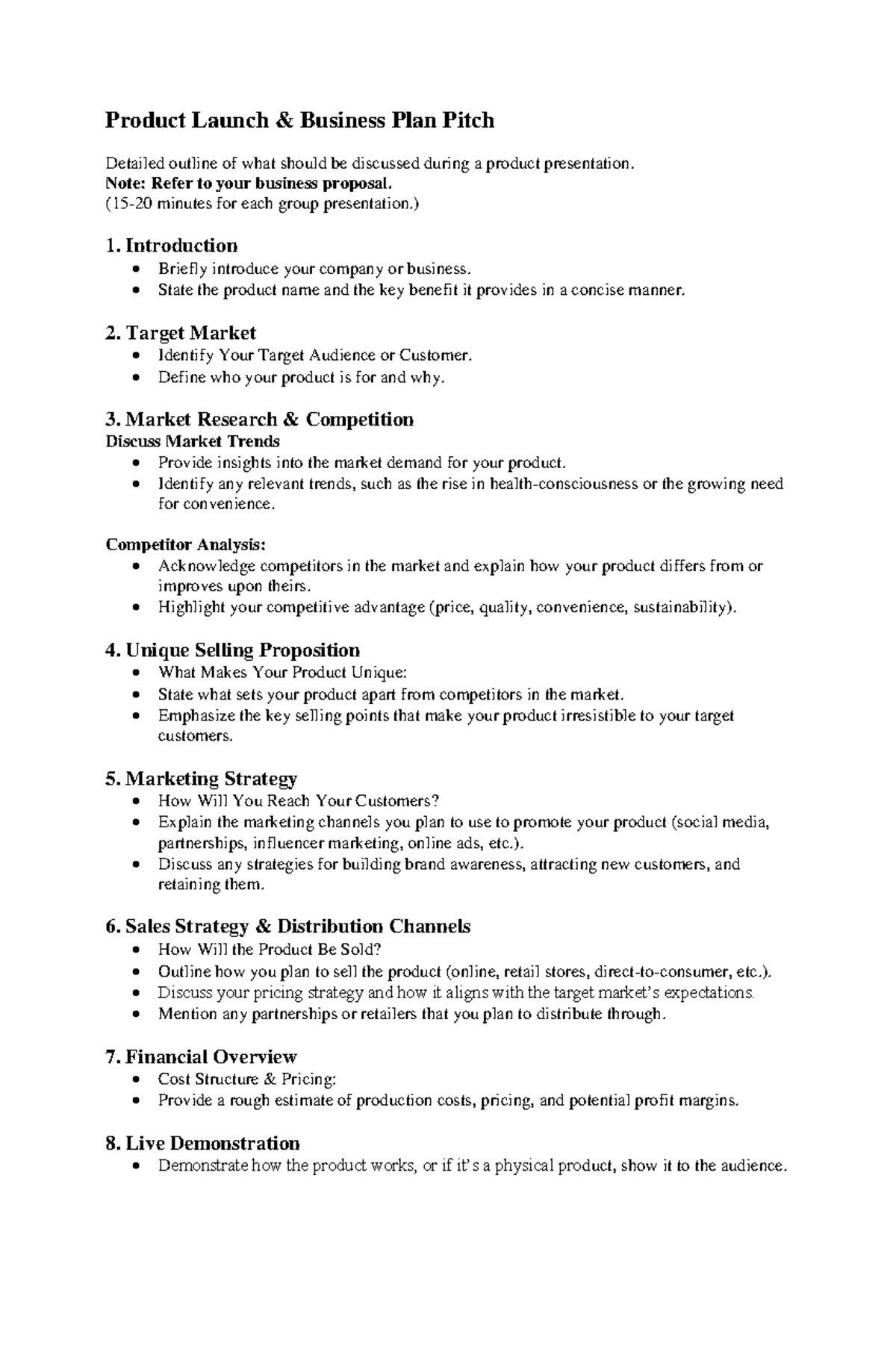 Product Launch Business Plan Pitch (Higi) - Studocu