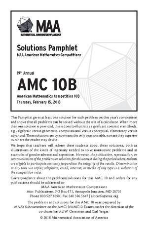 2018 AMC10B Problems - useful practice test - INSTRUCTIONS 1. DO NOT ...