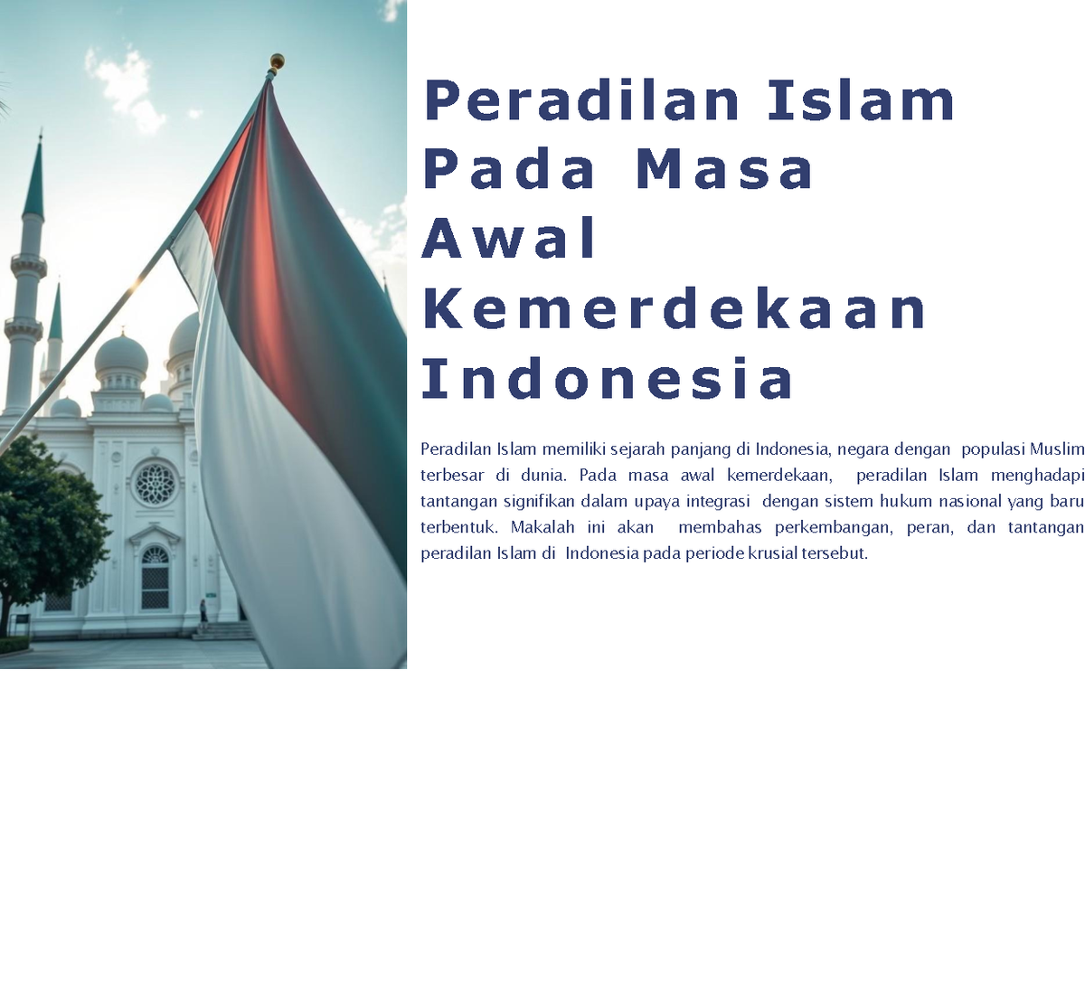 Peradilan Islam pada Awal Kemerdekaan RI: Sejarah dan Tantangan 2 - Studocu