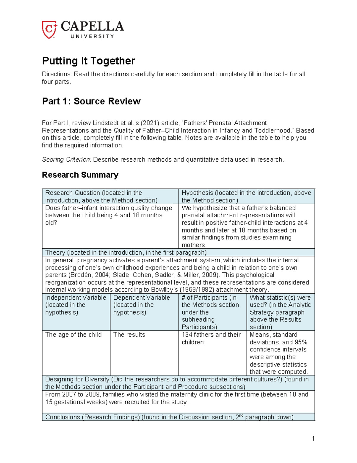 Putting It Together Worksheet for Week 2 - PSYC2700 Analysis - Studocu