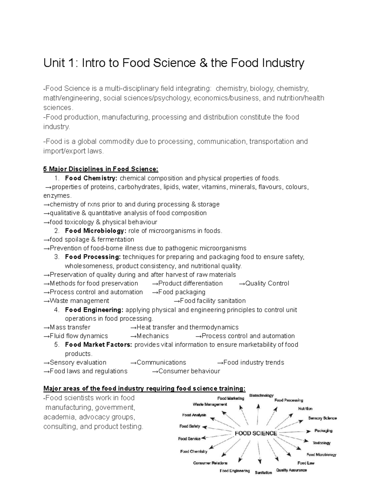 Food 2010: Introduction to food science and its key concepts - Studocu