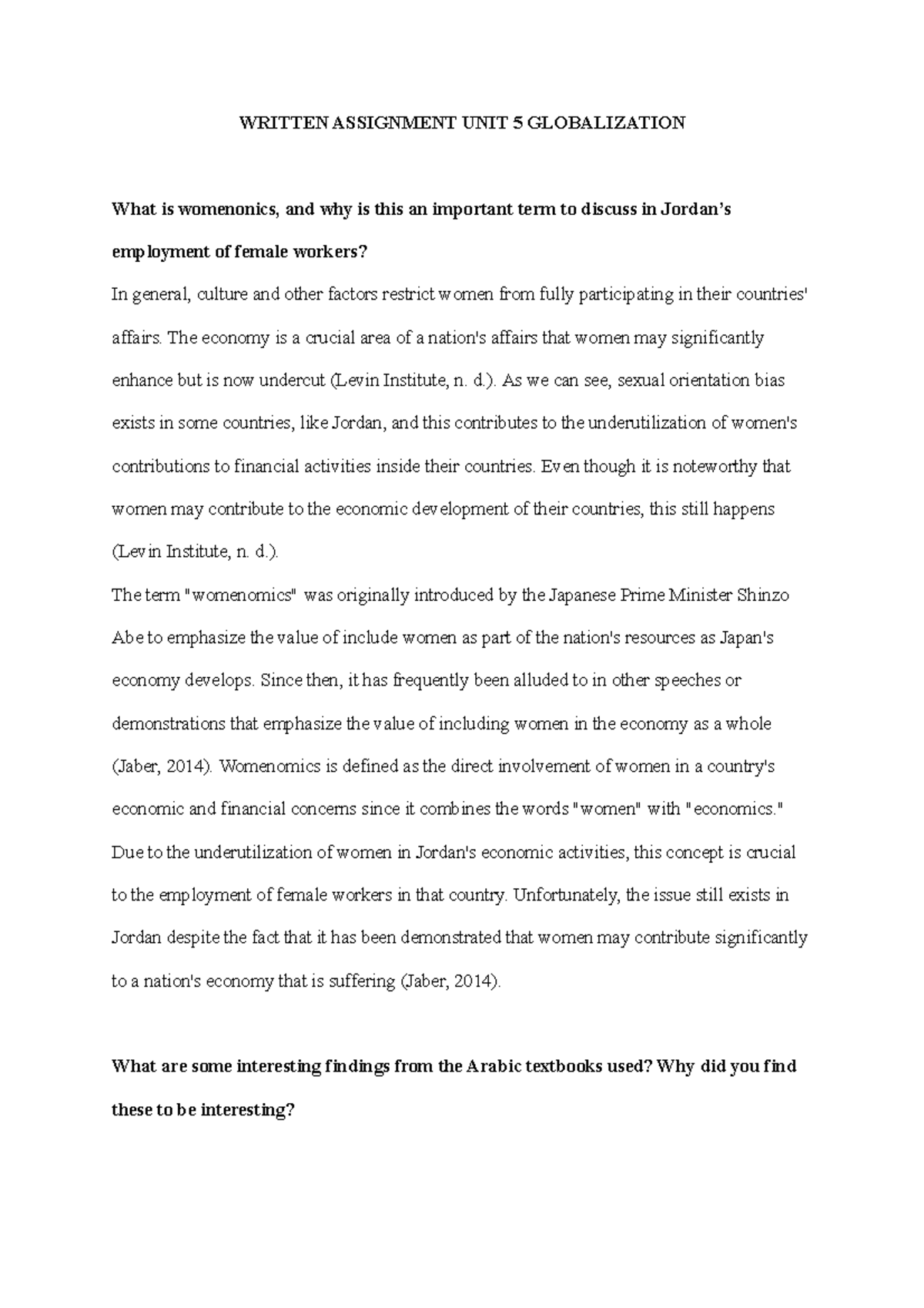 Written Assignment Unit 5 Globalization - WRITTEN ASSIGNMENT UNIT 5 GLOBALIZATION What is - Studocu