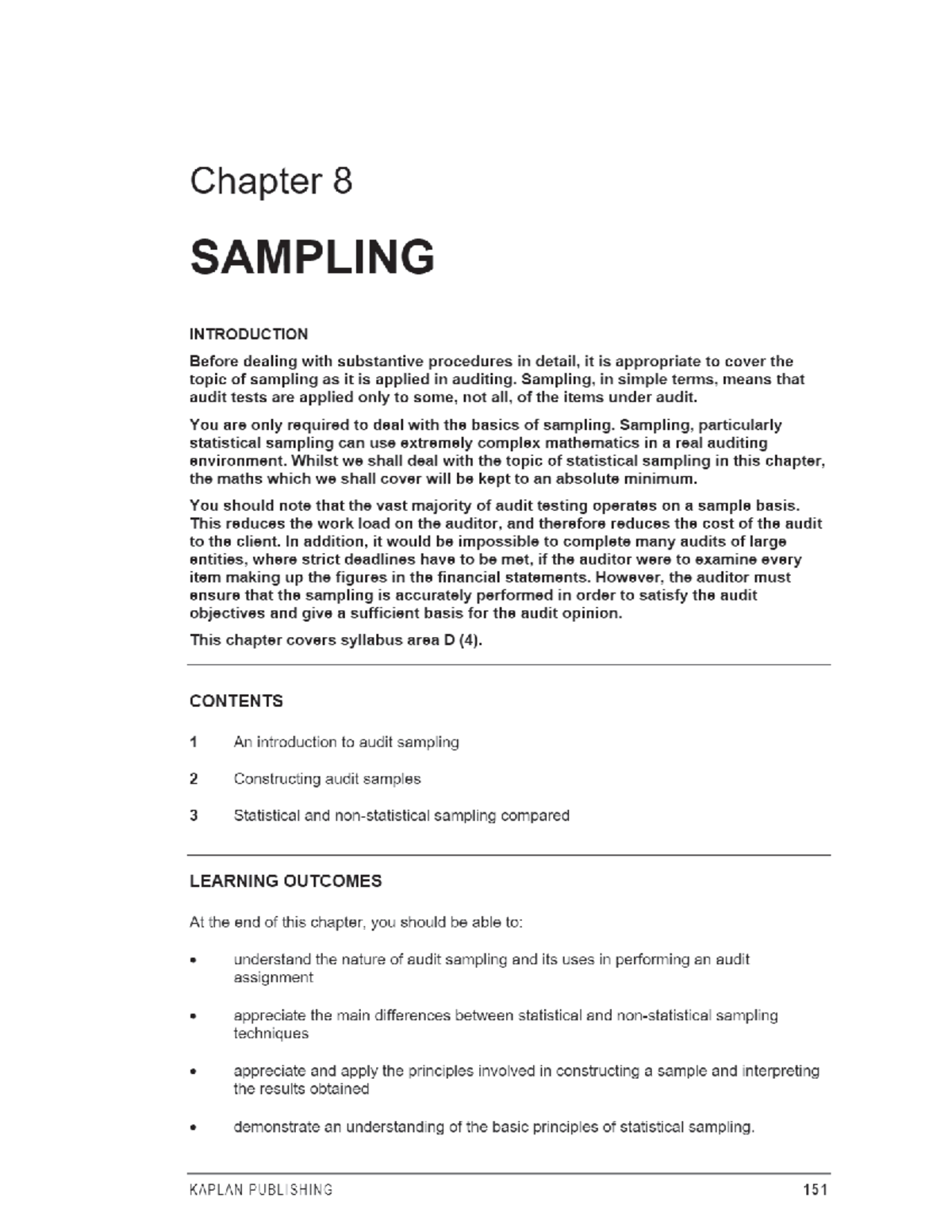 Chapter 8 - FAU - Chapter 8 SAMPLING INTRODUCTION Before dealing with ...