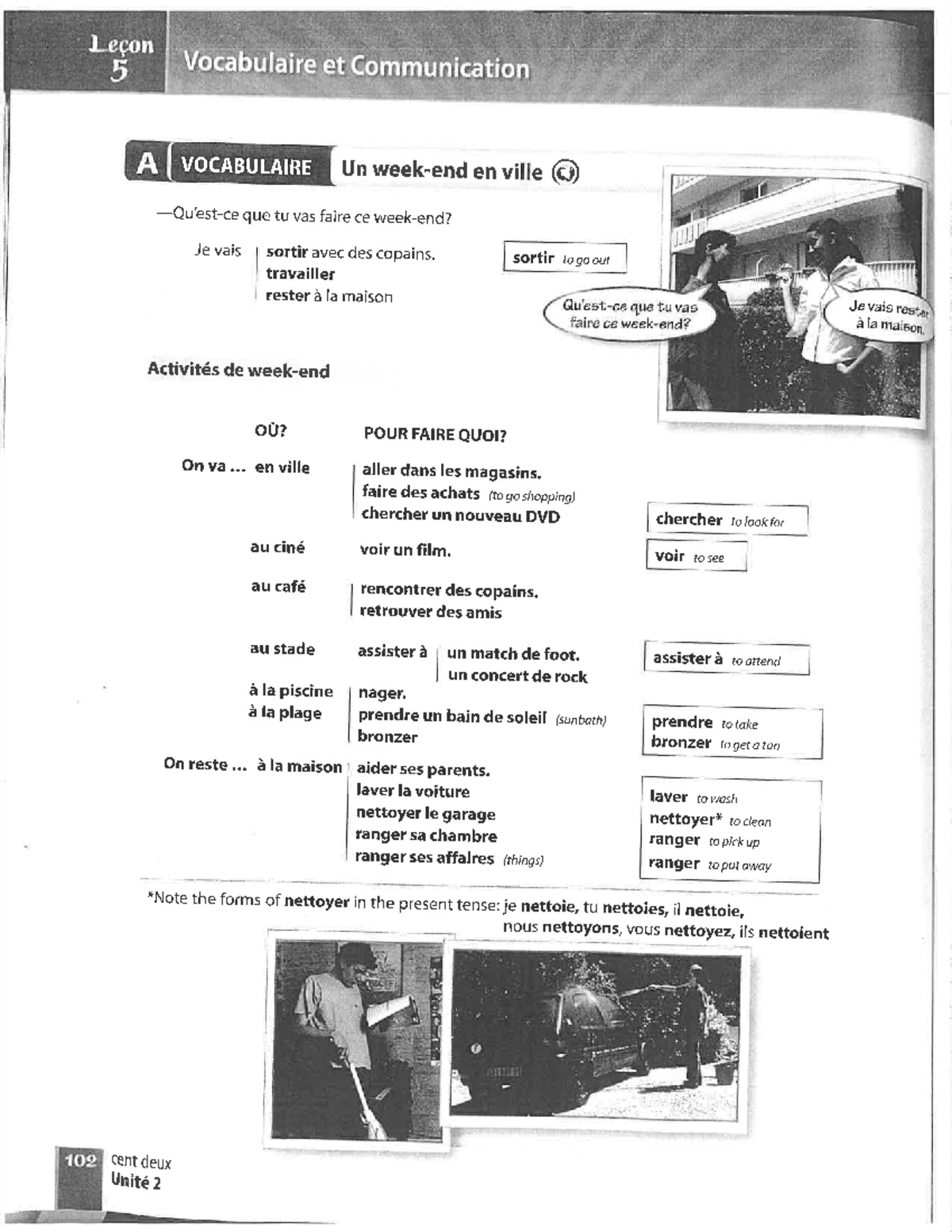 french units 2 and 3 - Lecon 5 Vocabulaire et Communication A ...