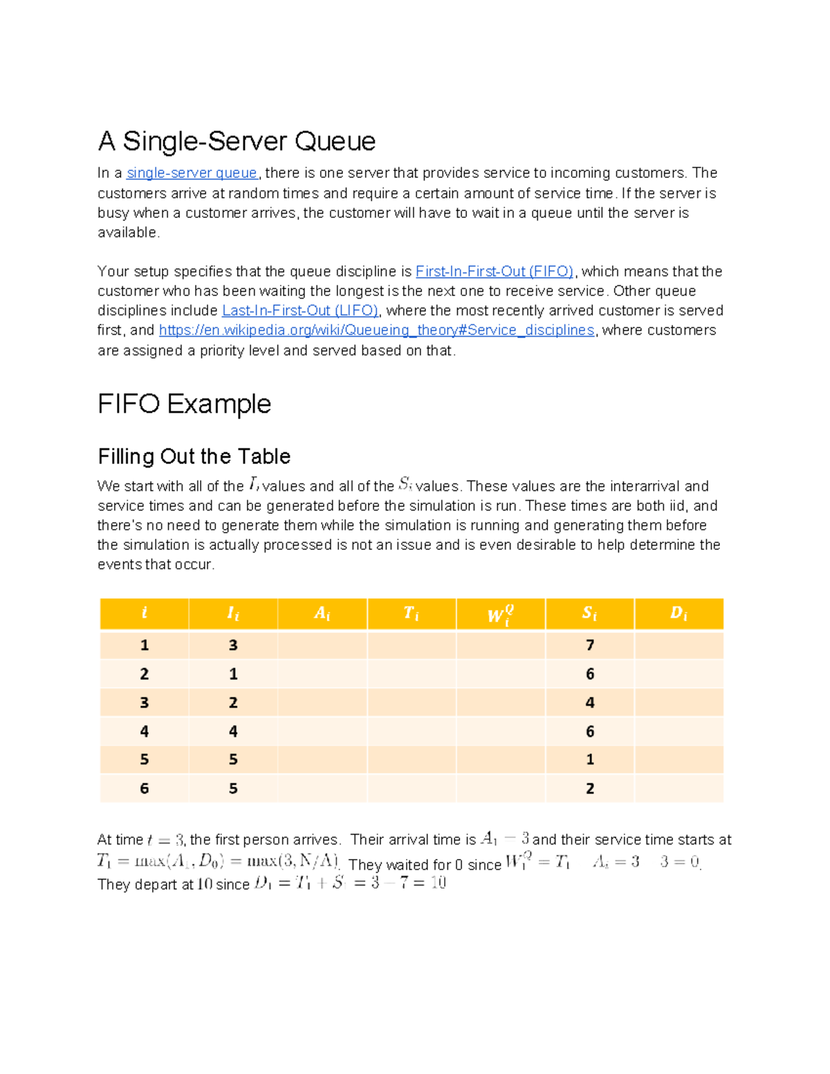 M3L5 Final Exam: Analyzing Single-Server Queue Dynamics - Studocu