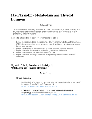 Physio Ex Exercise 6 Activity 5 - PhysioEx Lab Report Exercise 6: Cardiovascular Physiology ...