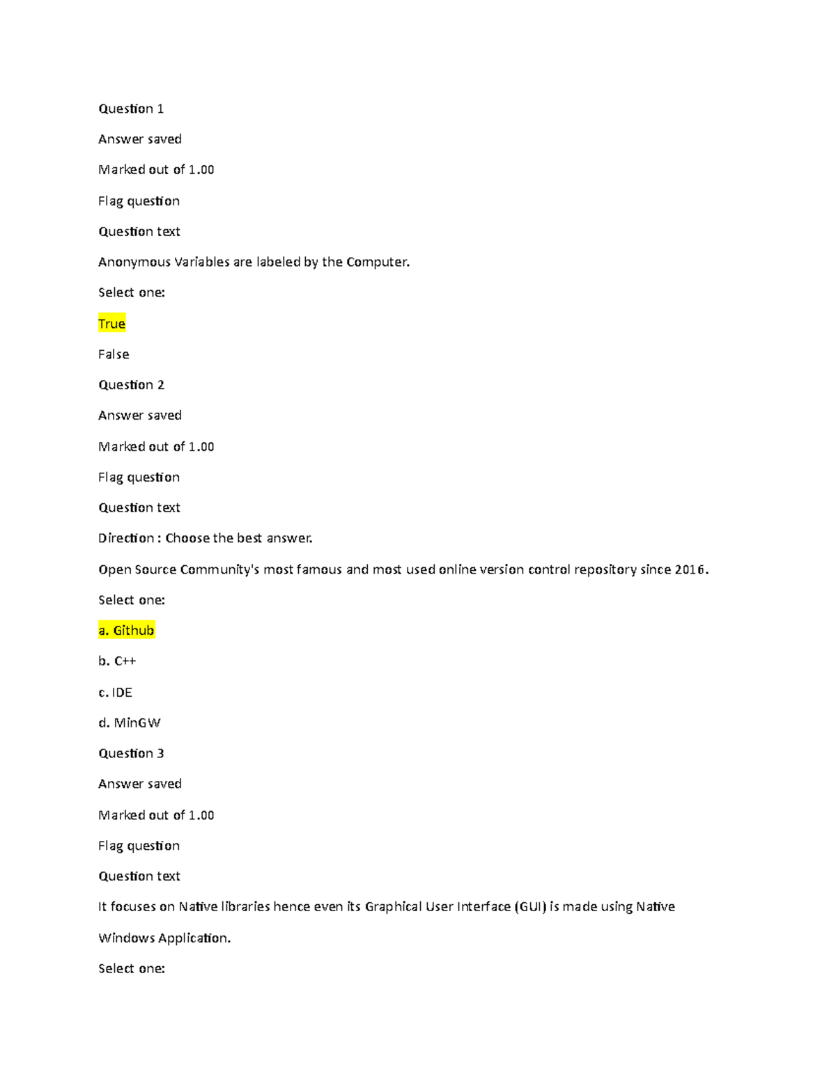 Coe Exam1 - Quiz Questions and Answers - Studocu