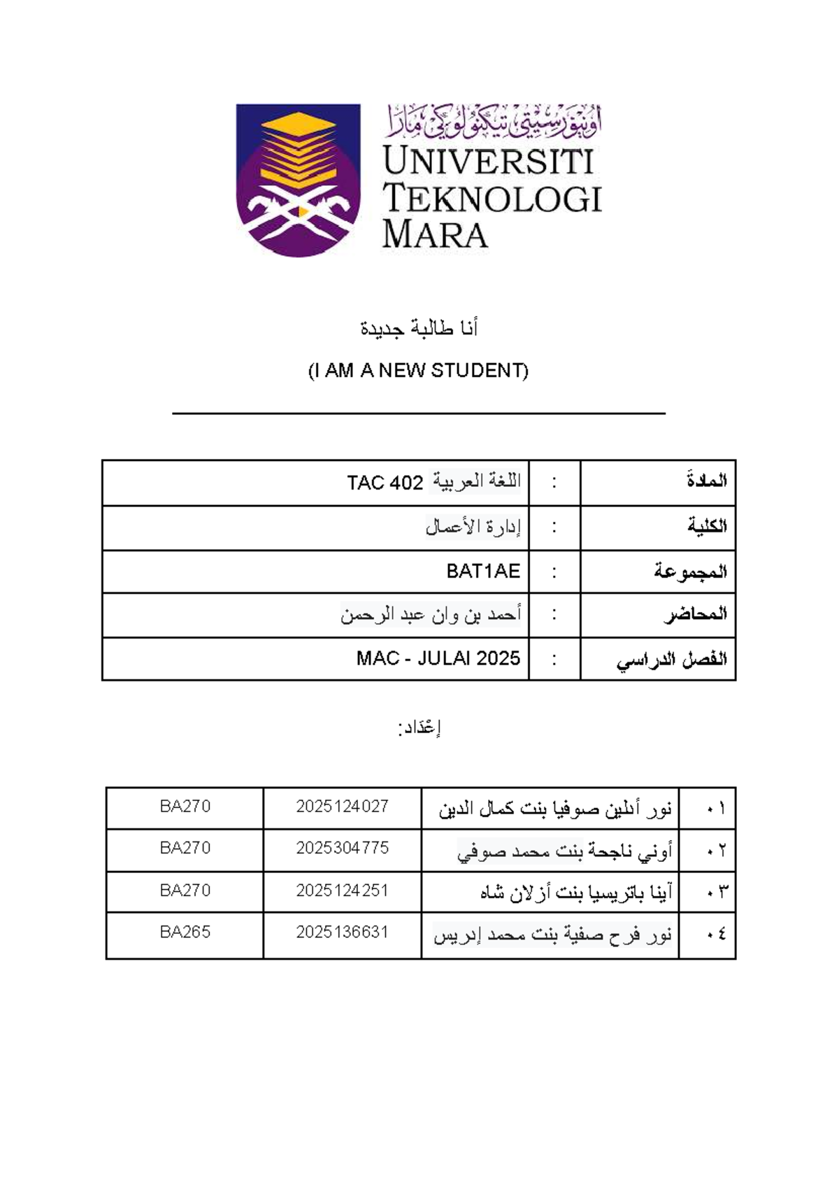 Skrip ROLE PLAY ARAB - ARAB 101: Lakonan Bahasa Arab - Studocu