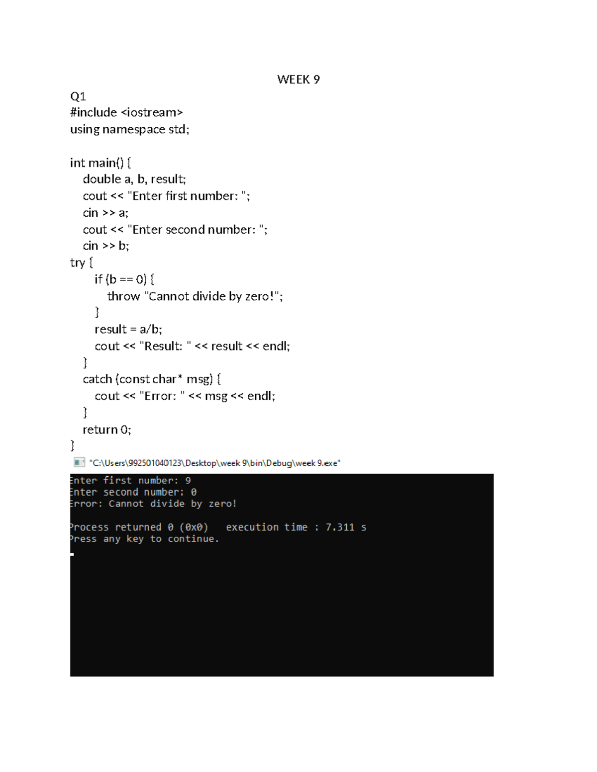 992501040122 Tushar WEEK 9 Programming Concepts and Exception Handling ...