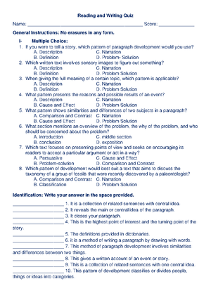 ORAL Communication EXAM WITH Answer KEY - Examination in Oral ...