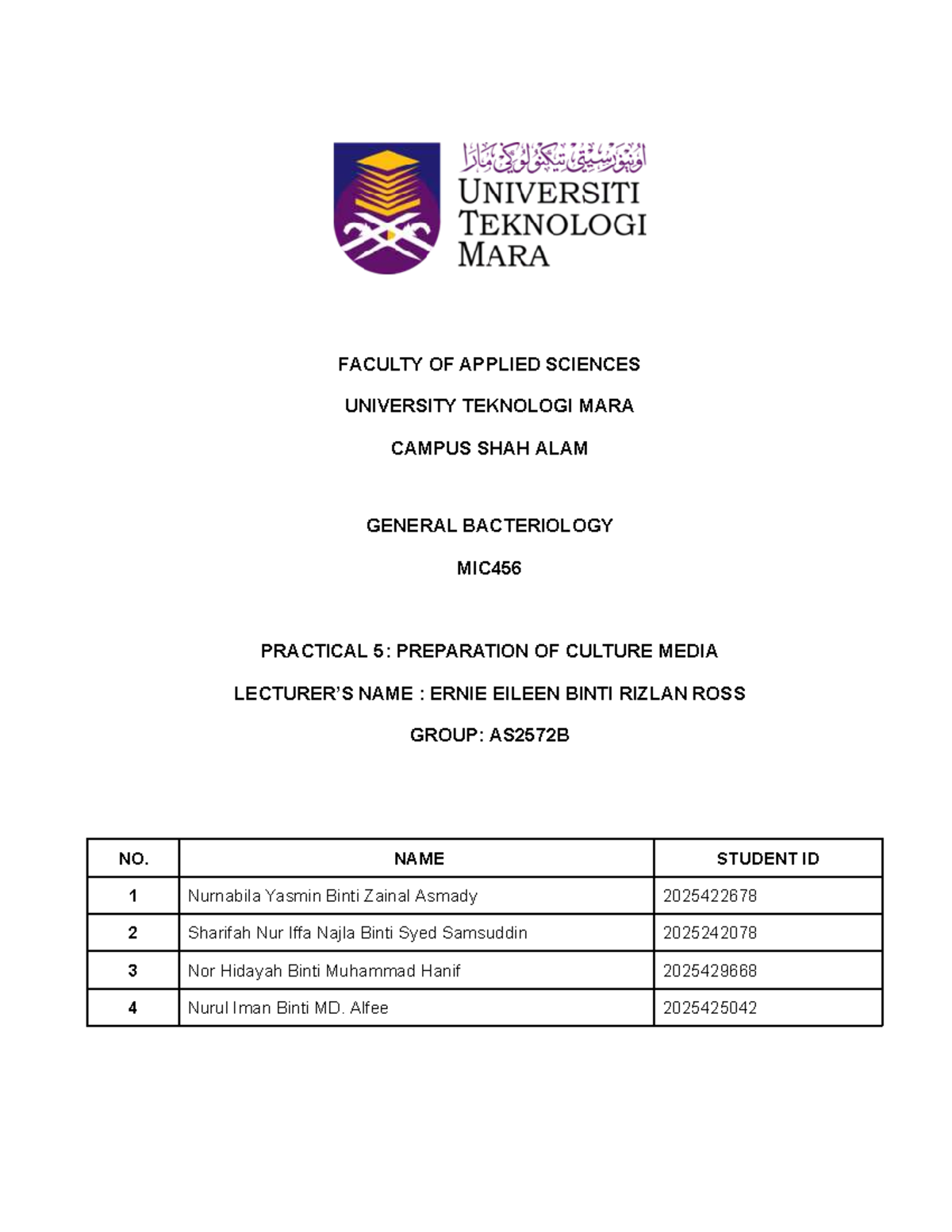 Practical 5: Preparation of Culture Media in General Bacteriology ...