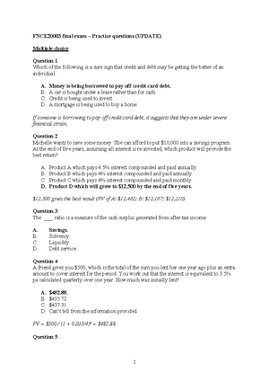 Prac exam with answers - THE UNIVERSITY OF MELBOURNE PRACTICE EXAM ...