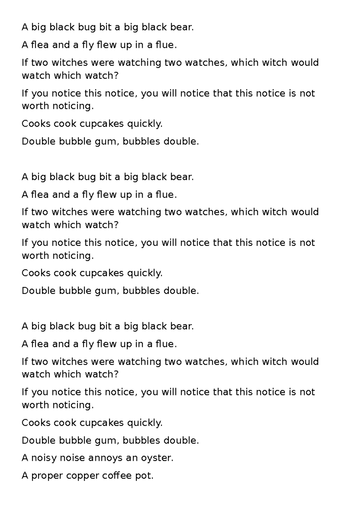 Tongue Twisters Guide: Fun with Words and Sounds - Studocu