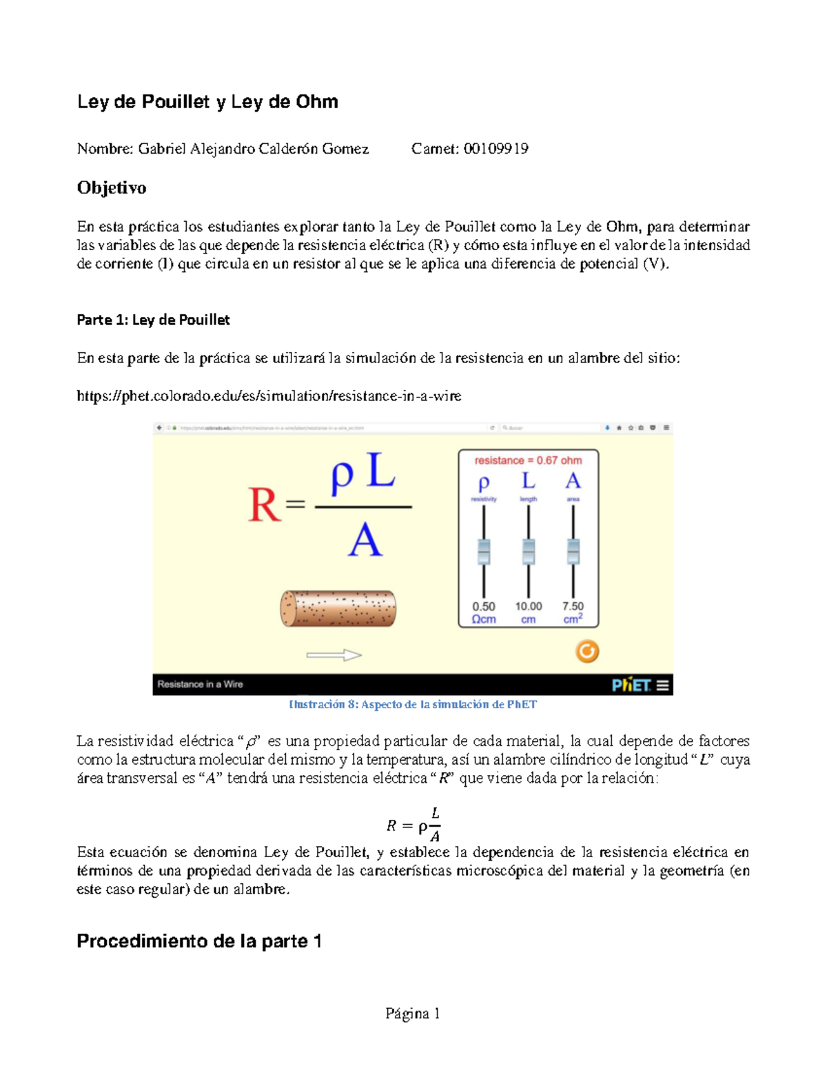 Práctica 4: Ley de Pouillet y Ley de Ohm (2022-02) - Studocu