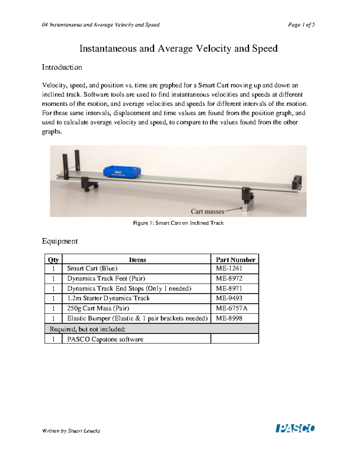 Lab 3: Analyzing Instantaneous and Average Velocity & Speed - Studocu