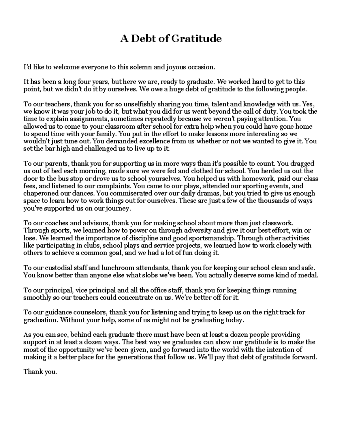 3195 a debt of gratitude - ENG 475 - Studocu