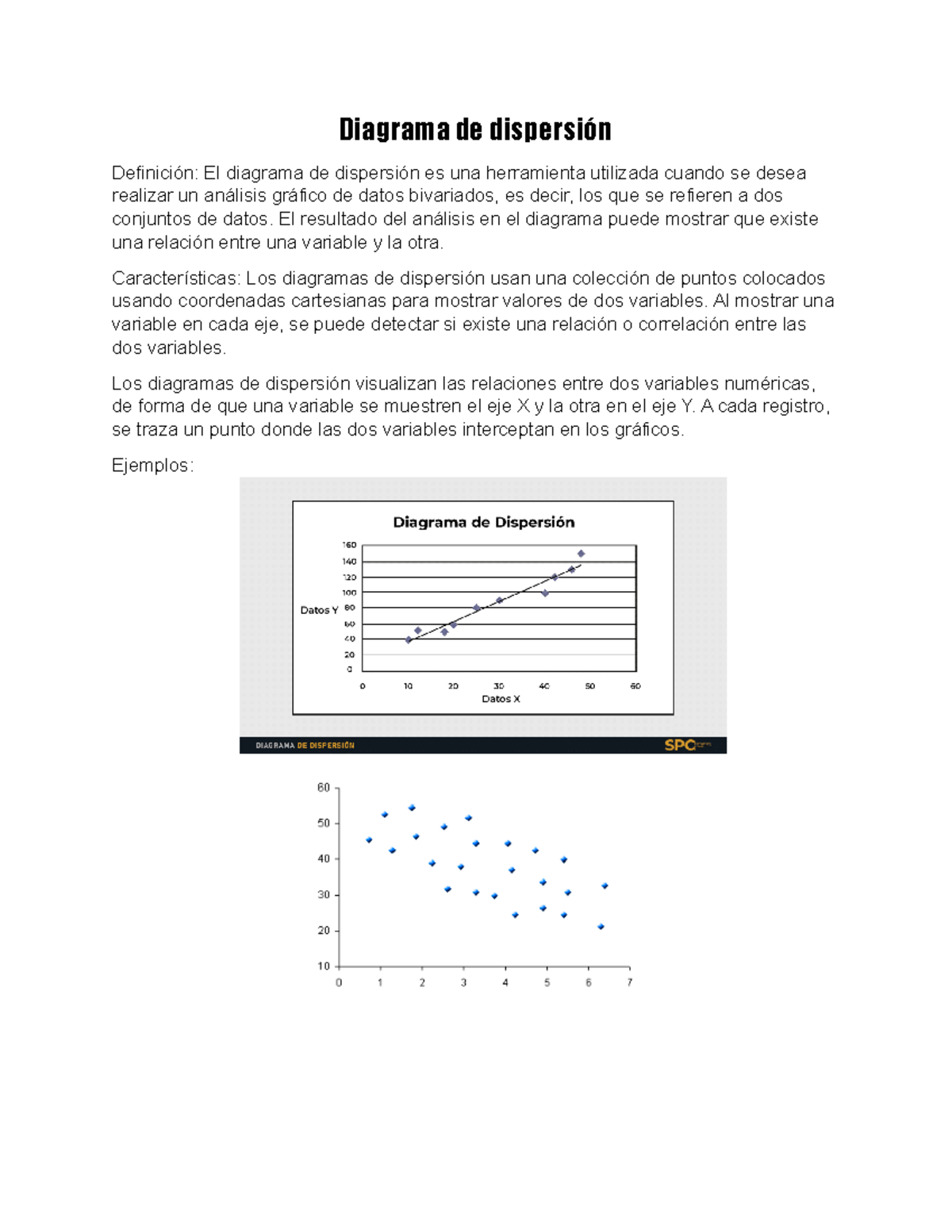 Diagrama de Dispersión: Análisis Gráfico de Datos Bivariados - Studocu