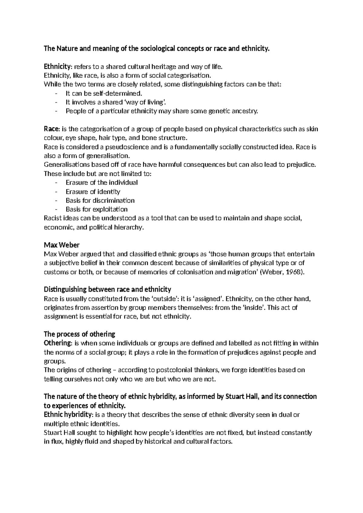 Unit 3 AOS2 Notes: Understanding Race and Ethnicity Concepts - Studocu