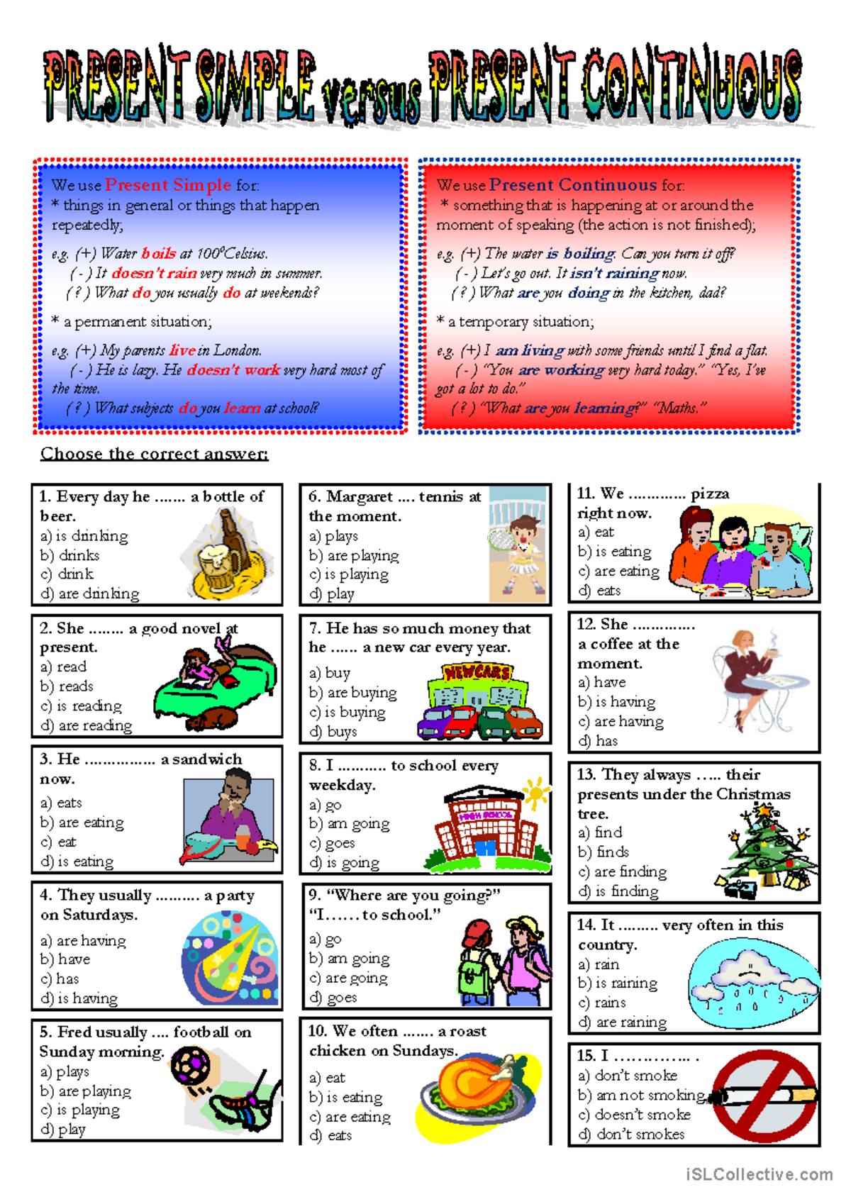 Present Simple vs Present Continuous: Usage Guide and Exercises - Studocu