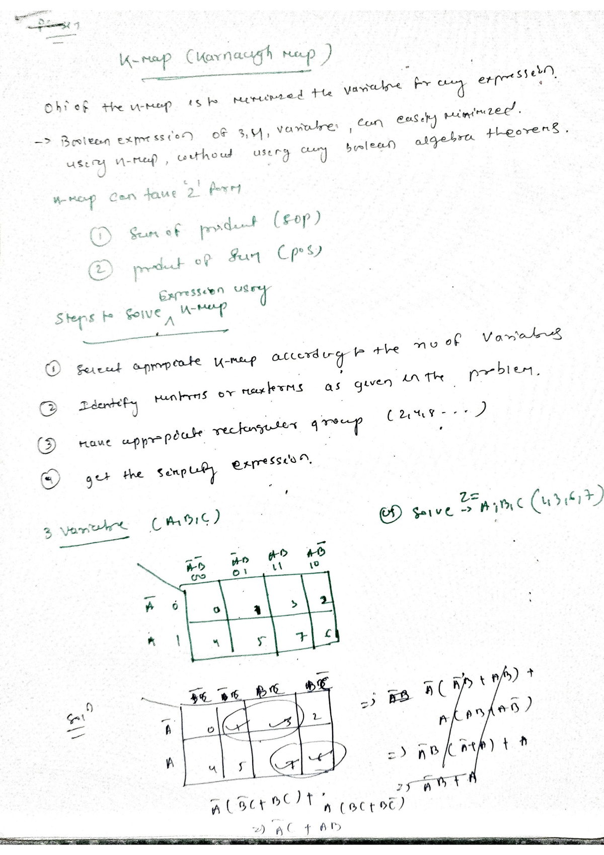 K MAP - Boolean Expression Minimization Notes (Course Code: 5) - Studocu