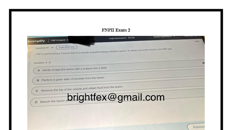 FNPII Exam 2: Tzanck Test for Herpes Simplex Evaluation - Studocu