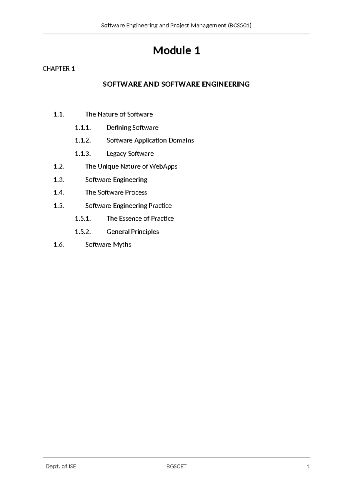 Software Engineering Module 1: Key Concepts and Definitions - Studocu