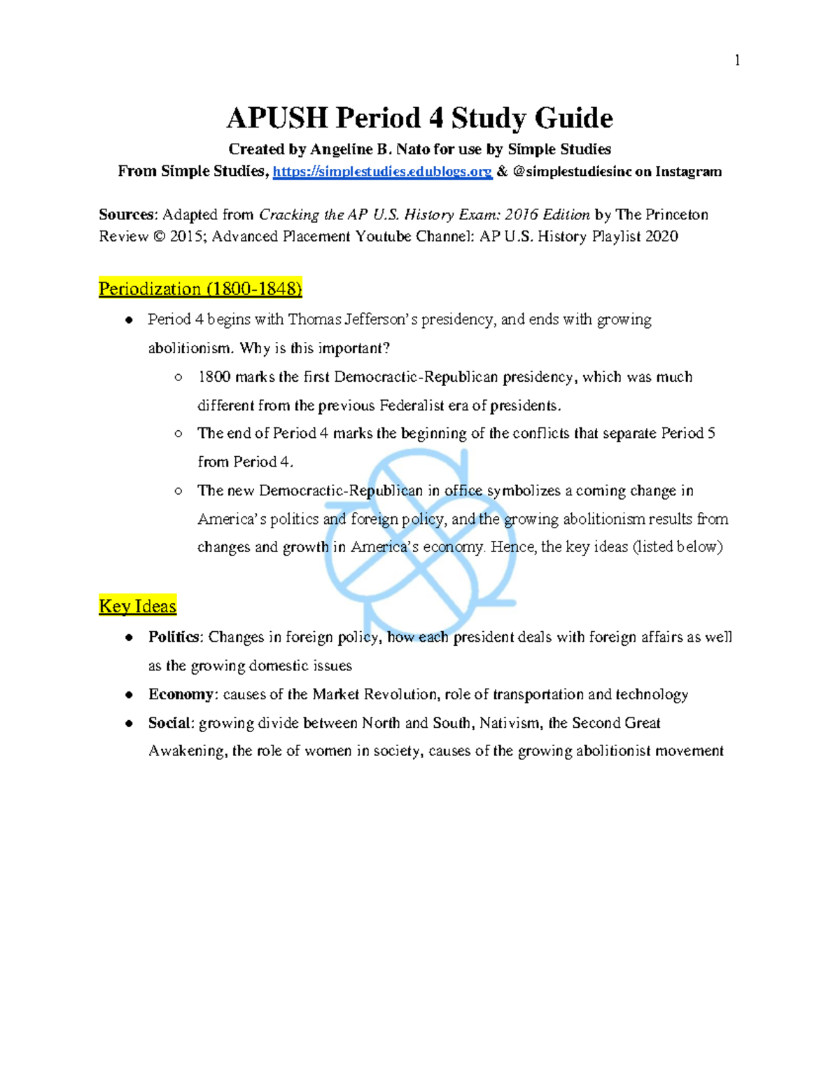 APUSH Period 4 Study Guide: Key Political, Economic, and Social Changes ...