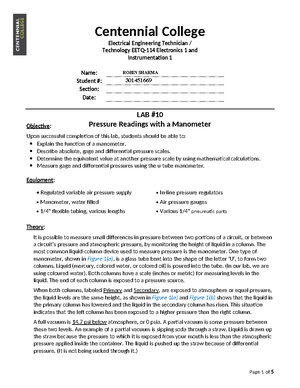EET-129 LAB 2 Diode-Rev 5 - Centennial College ELECTRICAL ENGINEERING ...