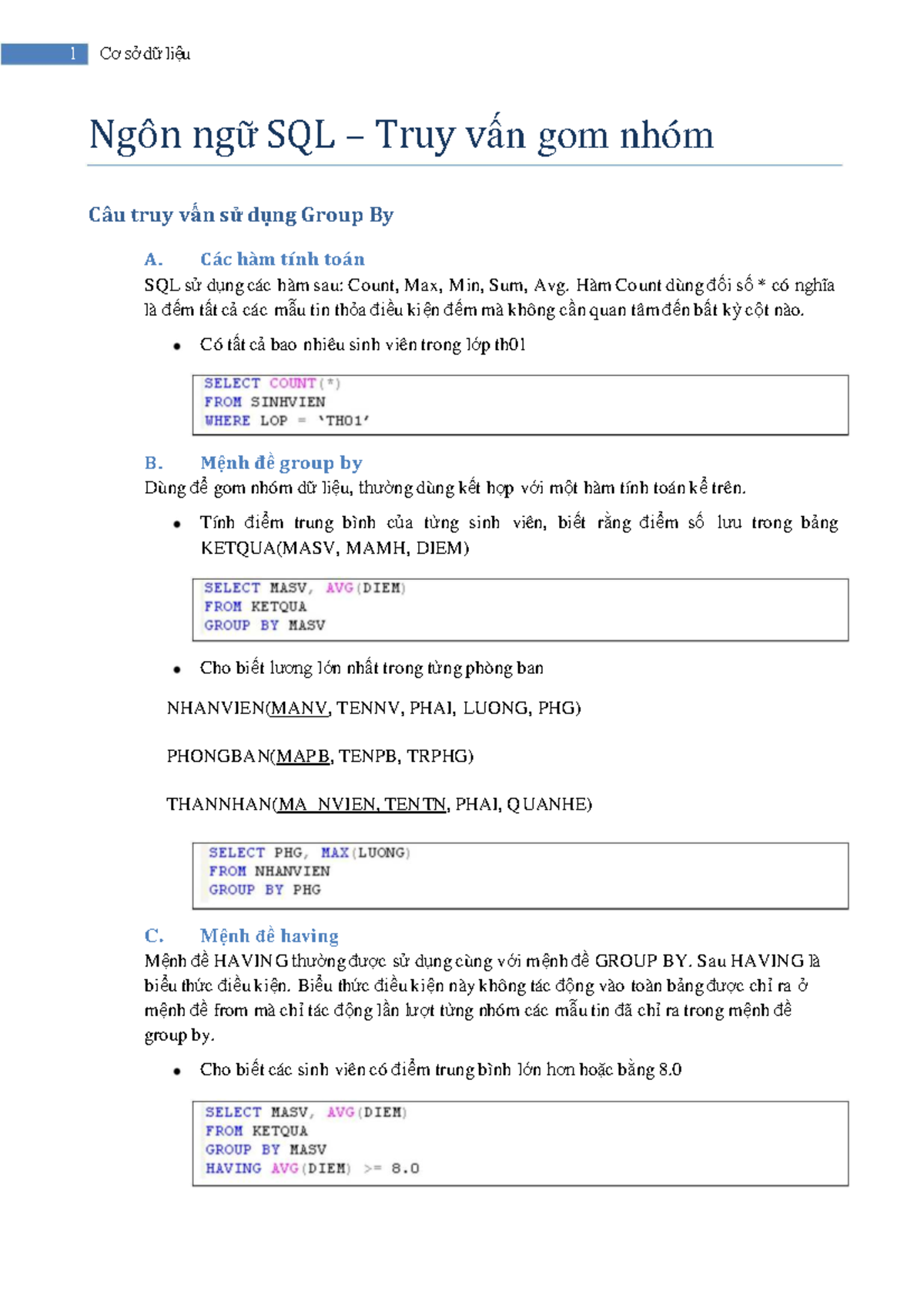 Lab 3 IT004 - SQL Group By Queries and Aggregate Functions - Studocu