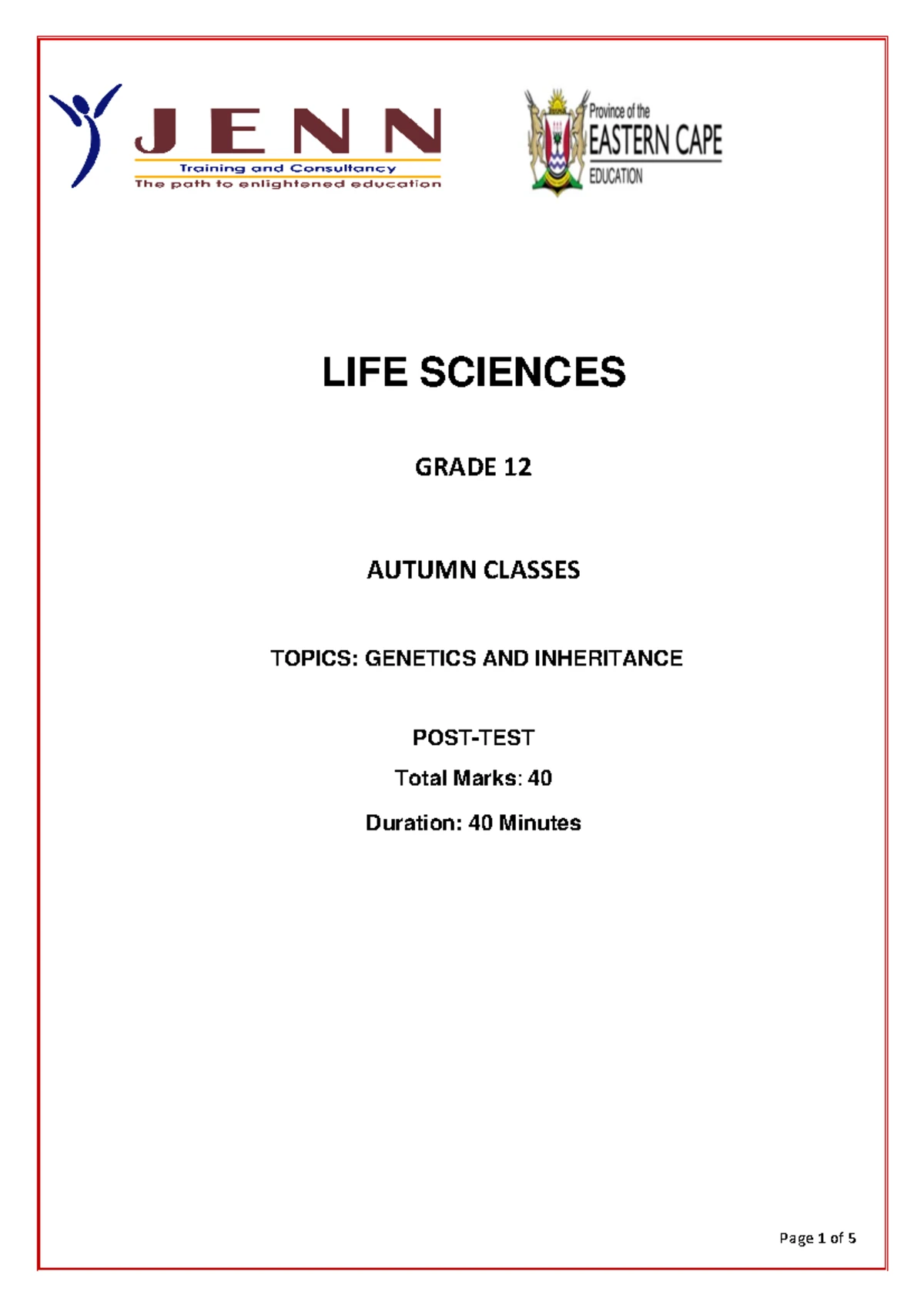 Grade 10 Life Sciences: Plant Tissue Notes for Home Learning - Studocu