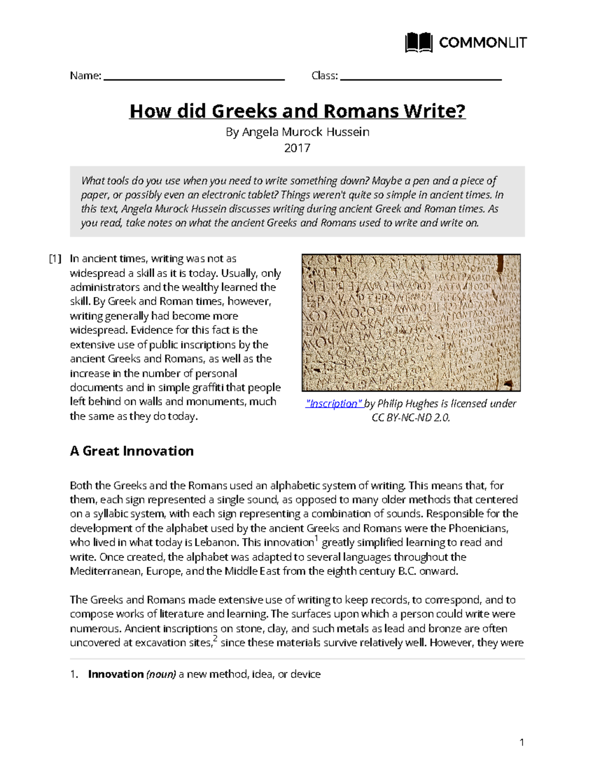 Exploring Writing Tools of Ancient Greeks & Romans - Course Notes - Studocu