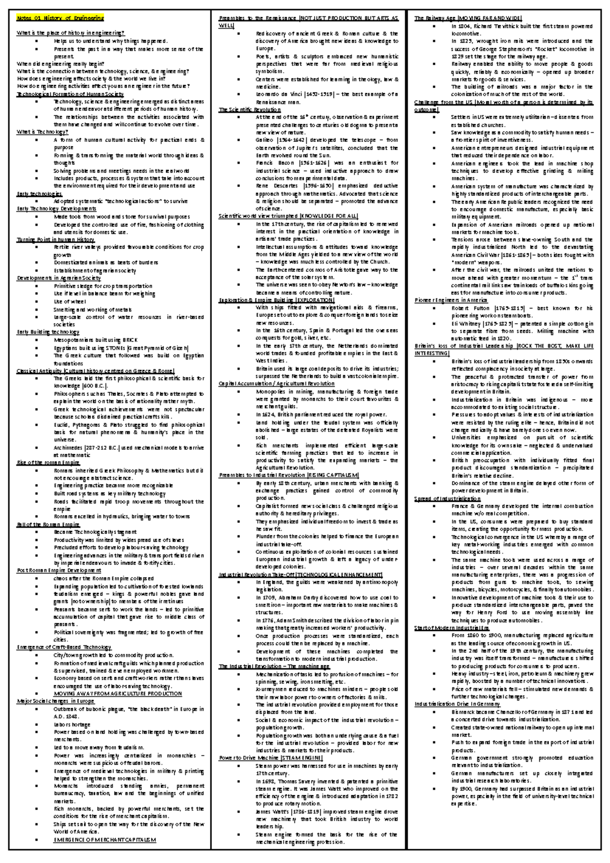 EG0001 Compiled Notes for Exam revision - eg1001 - NTU - Studocu