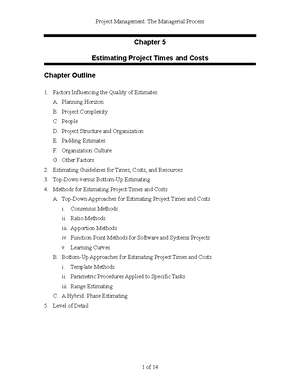 Project Management The Managerial Process Chap 09 Test Bank - 9 ...