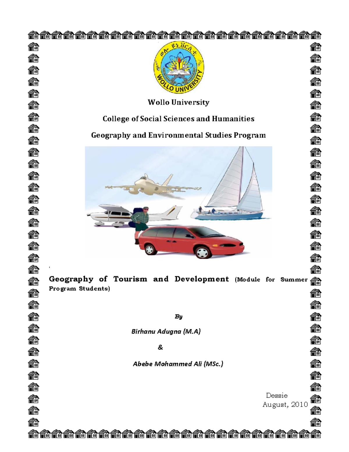 Geography of Tourism & Development (GeES.312) Module Overview - Studocu