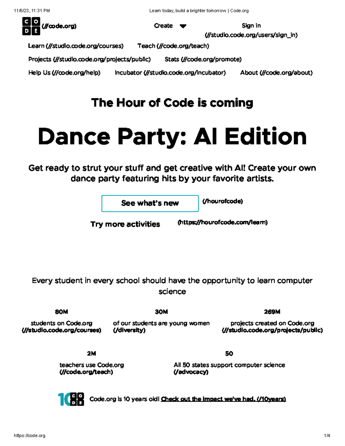 Code.org: Opportunities in Computer Science Education and AI Events ...