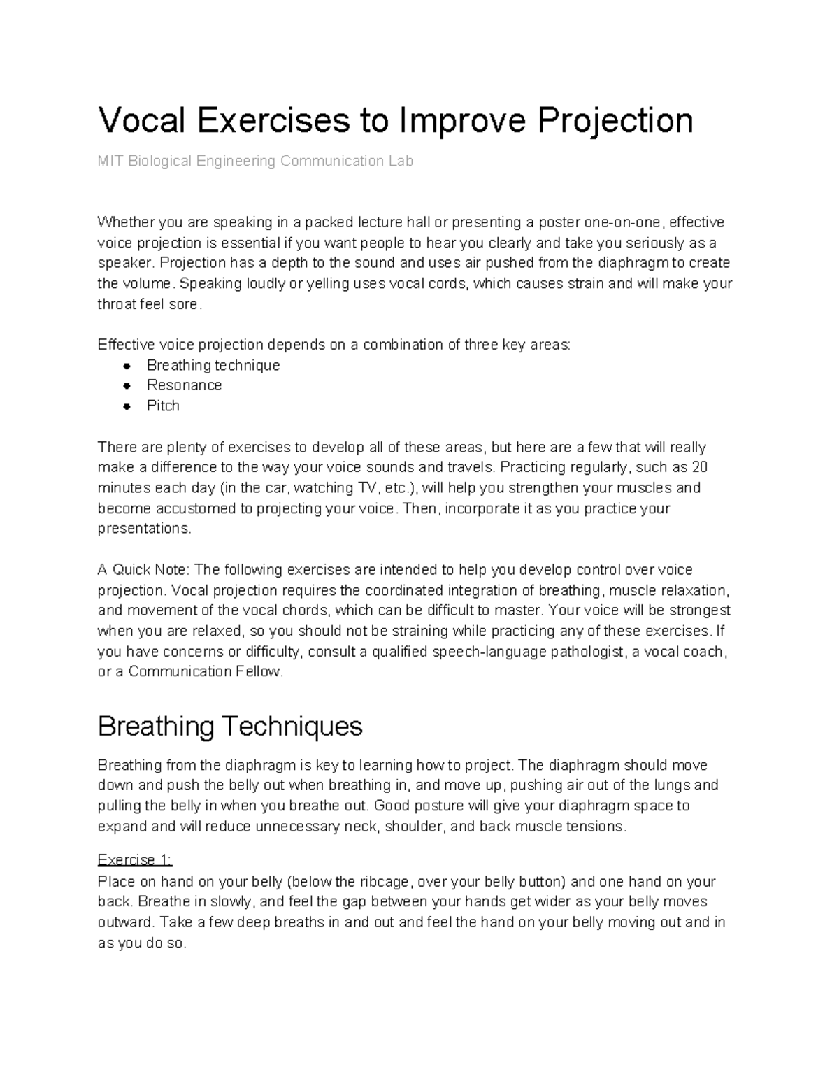 Vocal Exercises to Improve Projection - Projection has a depth to the ...