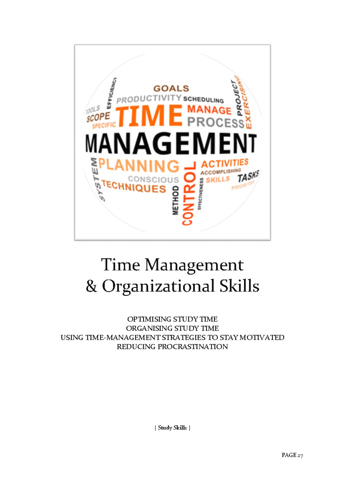 Study Skills Module: Time Management Strategies for Success (Oct 2024 ...