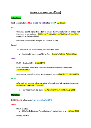 [Solved] explain case and outcome of r v palmer - Criminal Law - Studocu