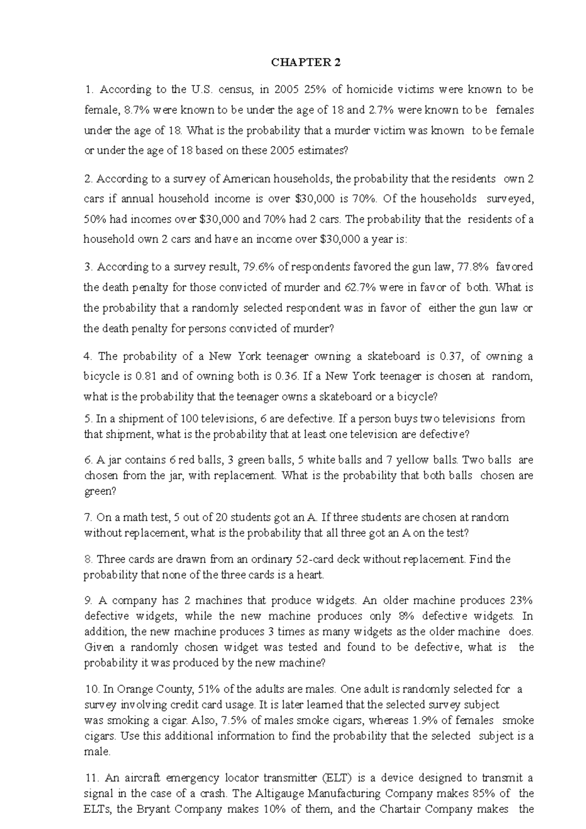 Chapter 4 - very usefull - CHAPTER 2 According to the U. census, in ...