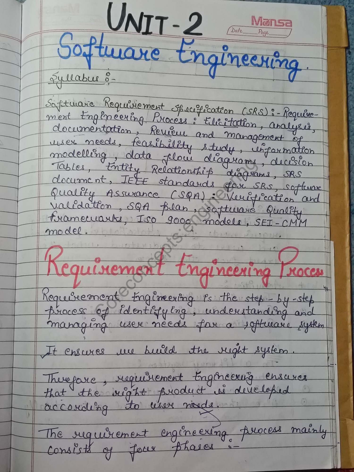 Unit 2: Software Engineering Overview and Key Concepts - Studocu
