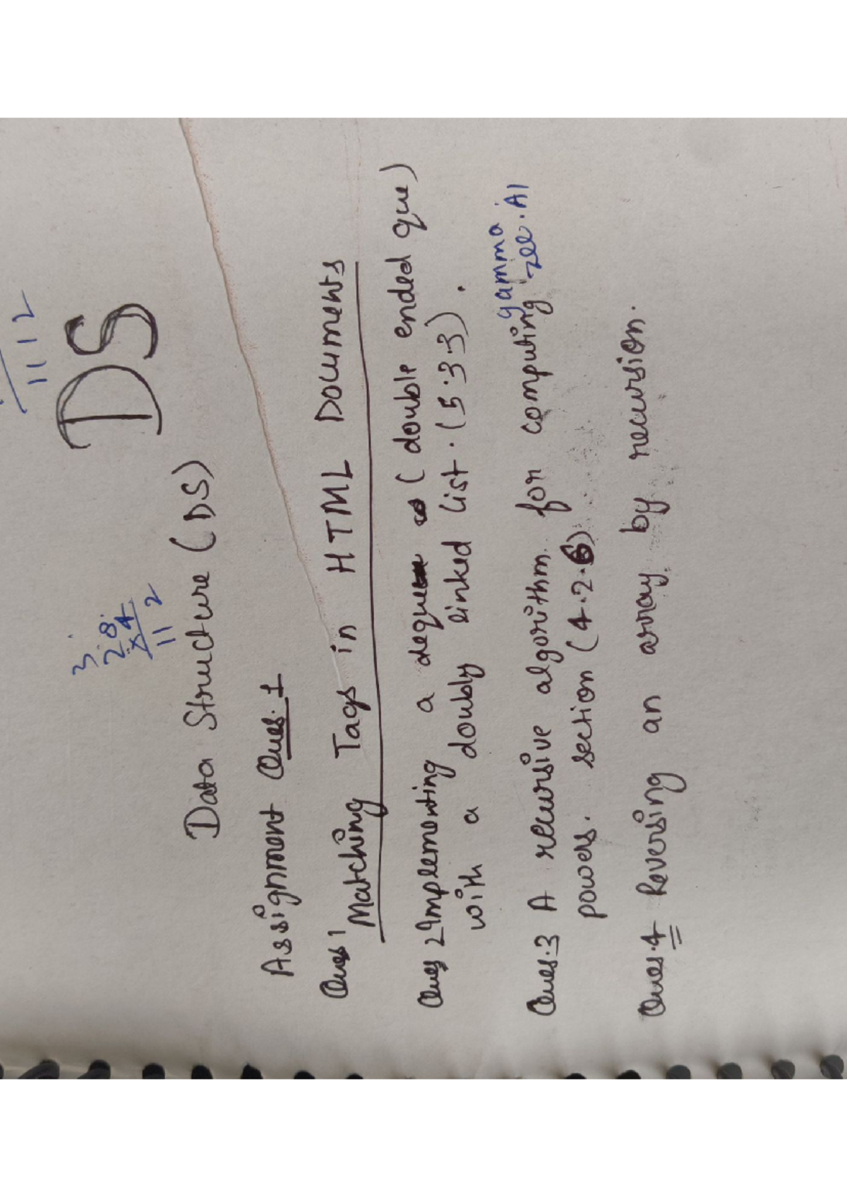 DS 112 Data Structures Assignment Notes: Key Concepts & Algorithms ...