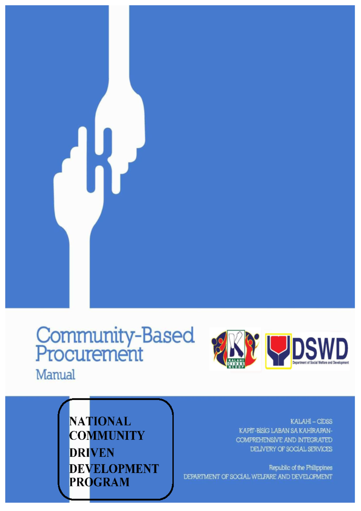 NCDDP Community Based Procurement Manual: Book 4 (3rd Ed, Mar 2017 ...