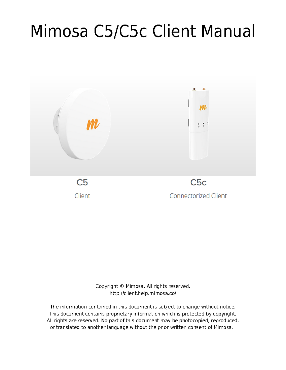 Mimosa C5/C5c Client User Manual and Troubleshooting Guide - Studocu