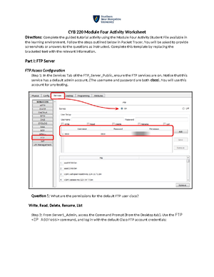 CYB 230 3-2 Lab Ivan Offemaria - CYB 230 Module Three Lab Lab: Basic Network Configuration ...